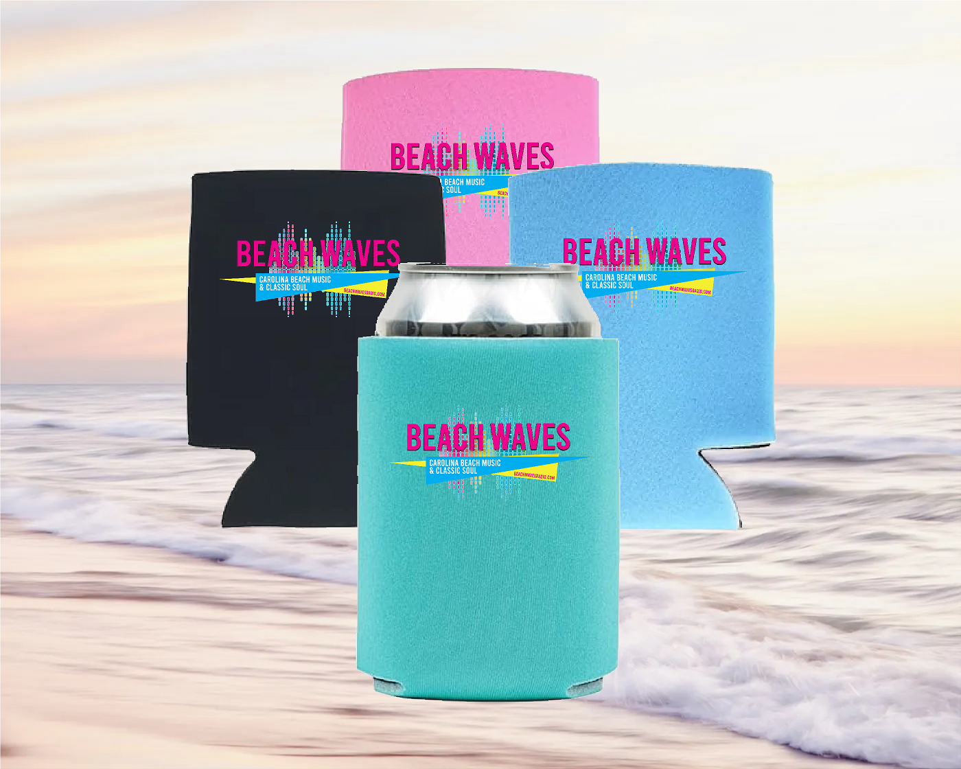 Beach Waves Koozies – Island Girl Vibes
